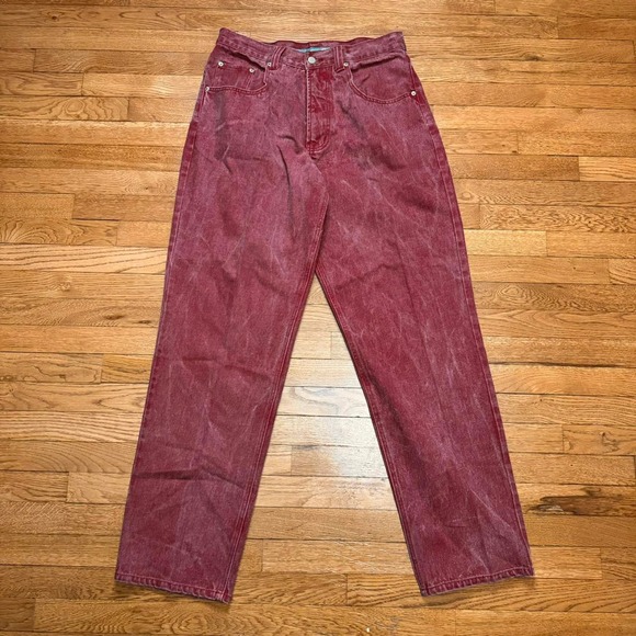 Other | Jeans | Vintage Red Acid Wash Jeans | Poshmark